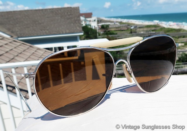 American Optical AN6531 Nickel Aviator Sunglasses