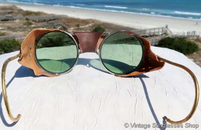 American Optical AO 72 Leather Steampunk Goggles