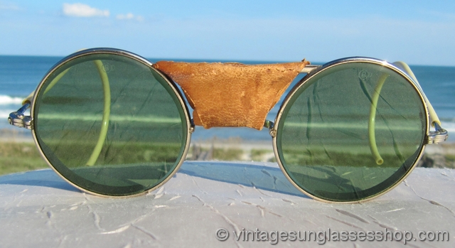 American Optical Round Leather Steampunk Goggles