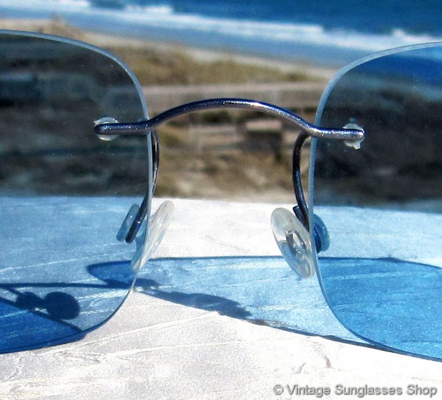 Giorgio Armani RAM 1371 AD Blue Rimless Sunglasses