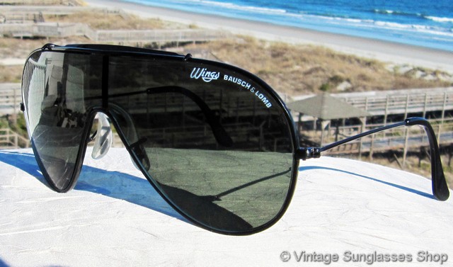 Ray-Ban Wings Black Chrome G-15 Sunglasses