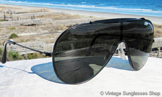 Ray-Ban Wings Black Chrome G-15 Sunglasses