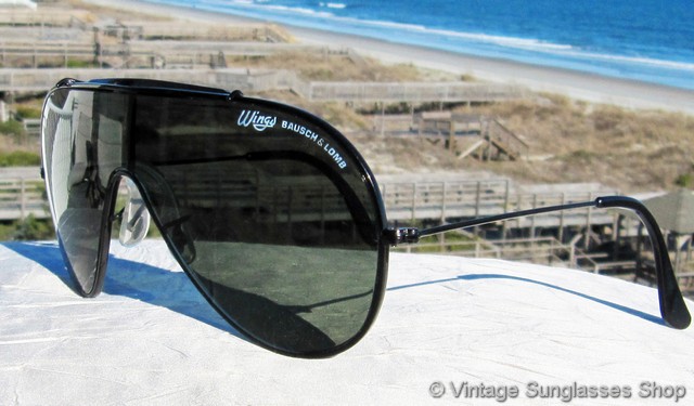 Ray-Ban Wings Black Chrome G-15 Sunglasses