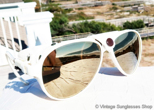 Bolle Edge II White Mirrored Glacier Glasses