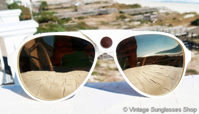 Bolle Edge II White Mirrored Glacier Glasses