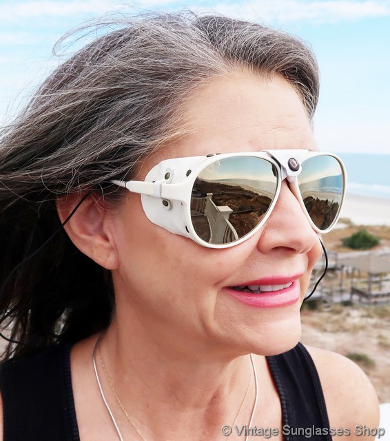 Bolle Edge II White Mirrored Glacier Glasses