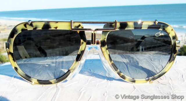 Cazal 642 677 Legends Yellow Tortoise Shell Sunglasses