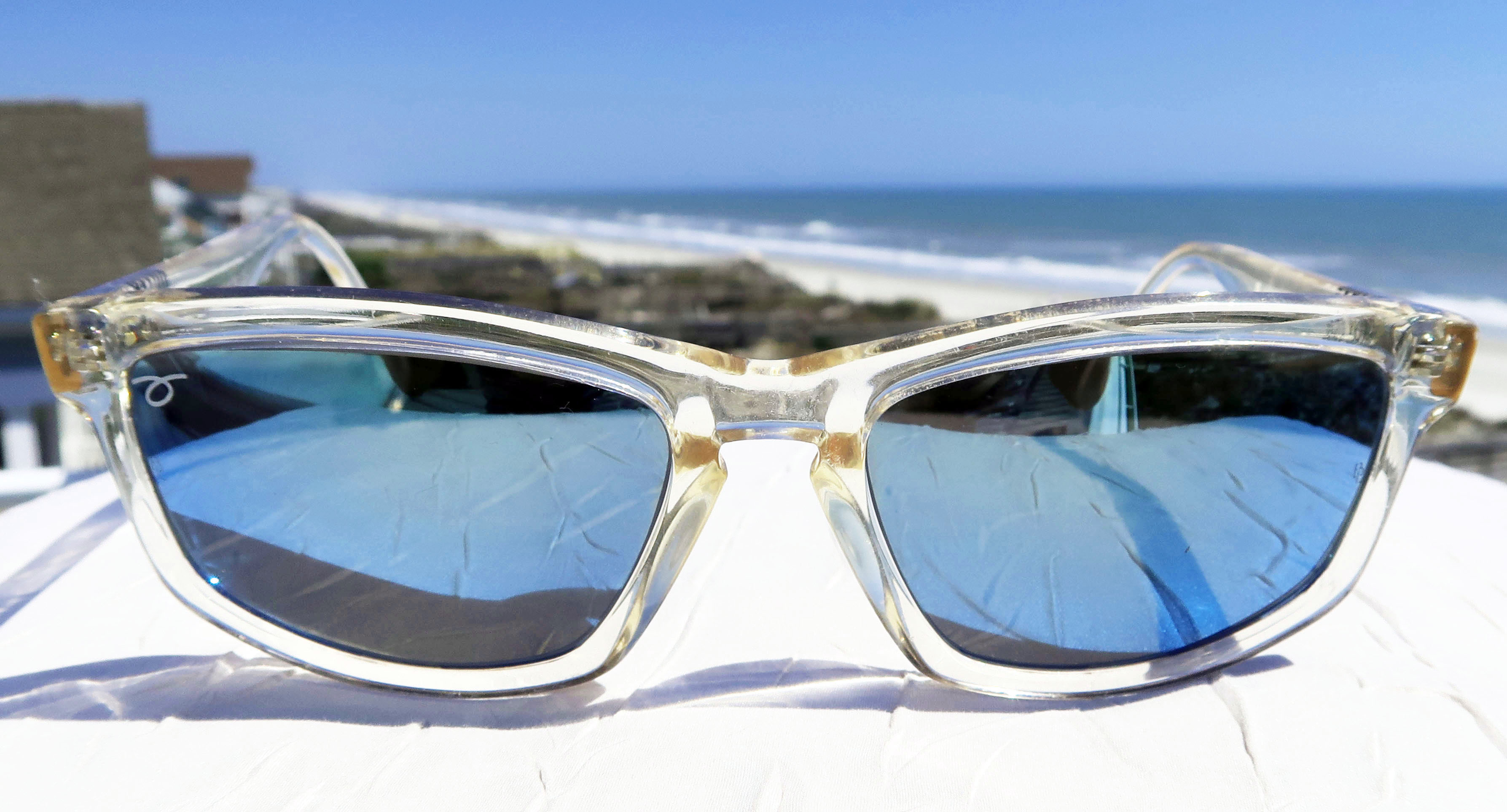 Killer Loop W1421 Clear Crystal Blue Mirror Sunglasses