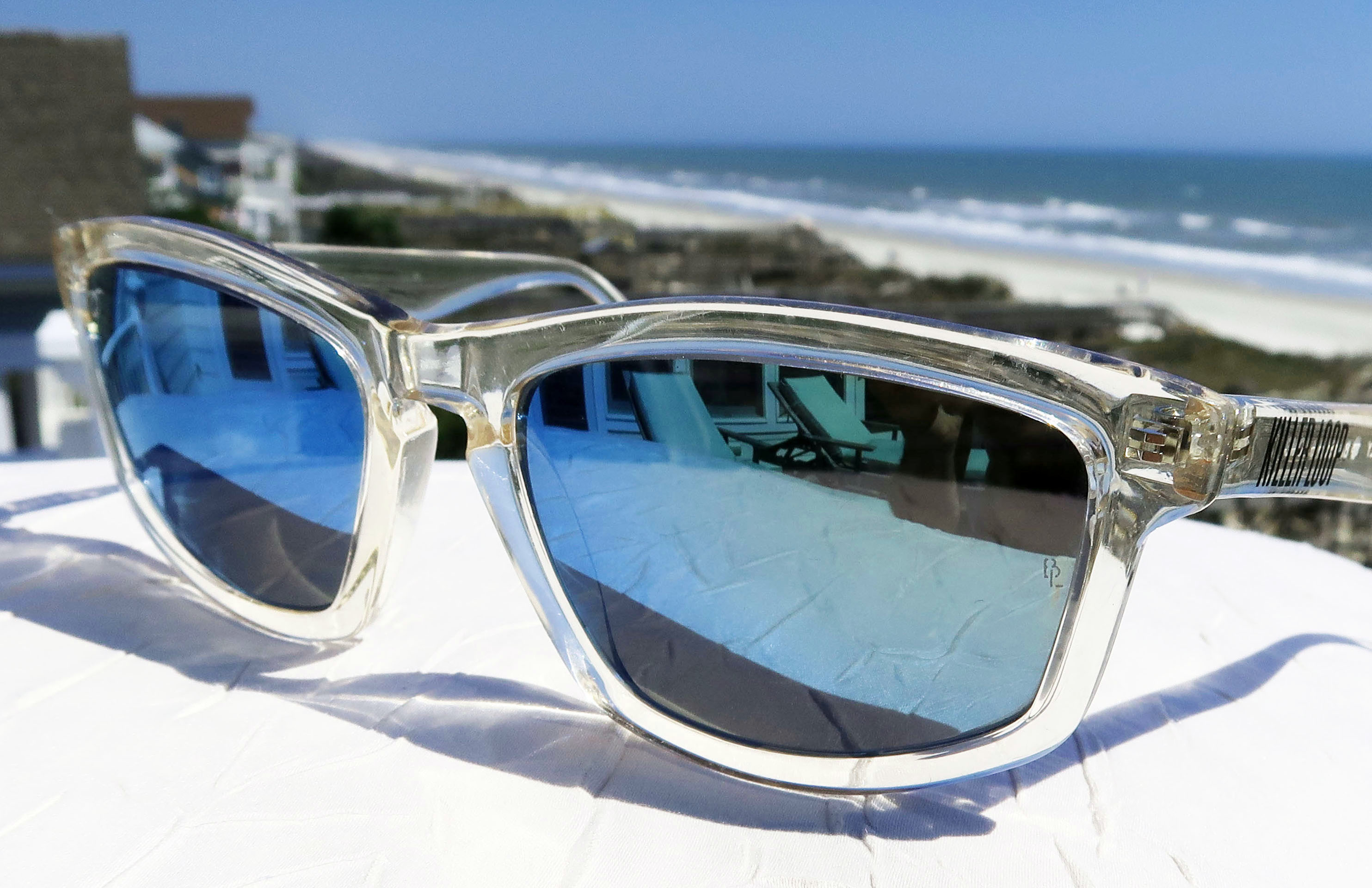 Killer Loop W1421 Clear Crystal Blue Mirror Sunglasses