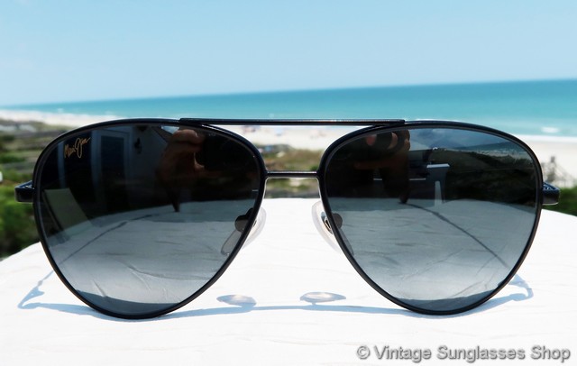 Maui Jim MJ-199 Metal Aviator Double Gradient Mirror Sunglasses