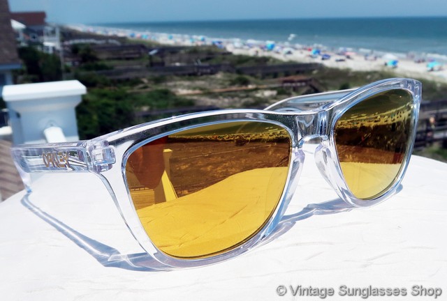 Oakley Frogskins Clear 24k Iridium Sunglasses