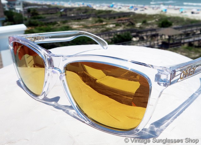 Oakley Frogskins Clear 24k Iridium Sunglasses