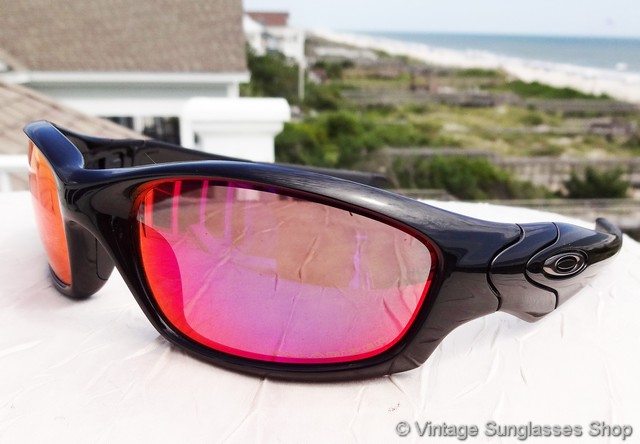 Oakley Straight Polished Black Red Iridium Polarized Sunglasses