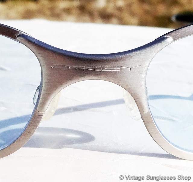 Oakley A Wire Matte Silver Ruby Clear Sunglasses