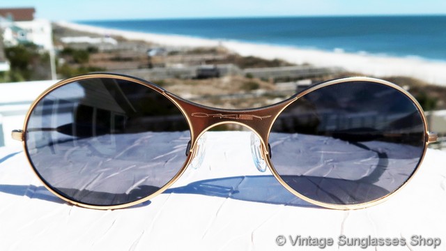 Oakley E Wire Gold Black Iridium Sunglasses