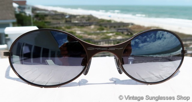 Oakley E Wire Burnt Copper Chrome Iridium Sunglasses