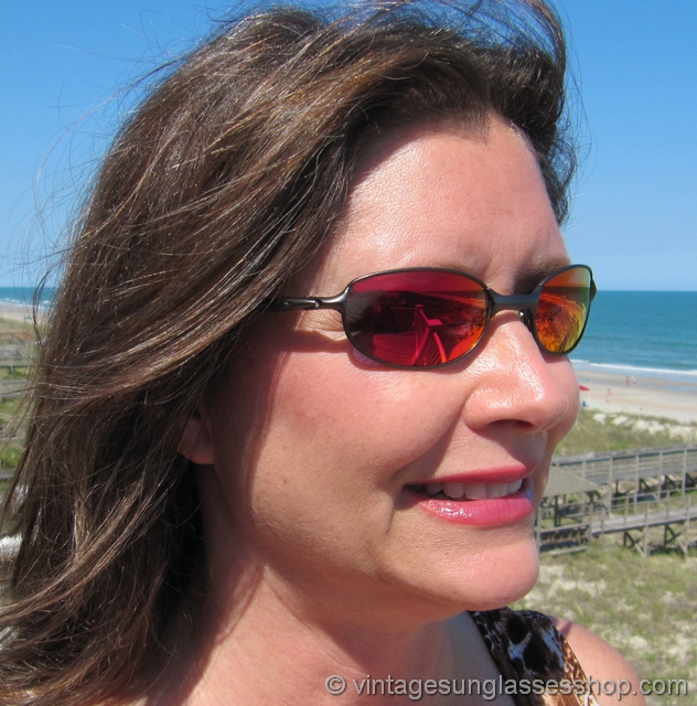 Oakley E Wire Red Iridium Sunglasses