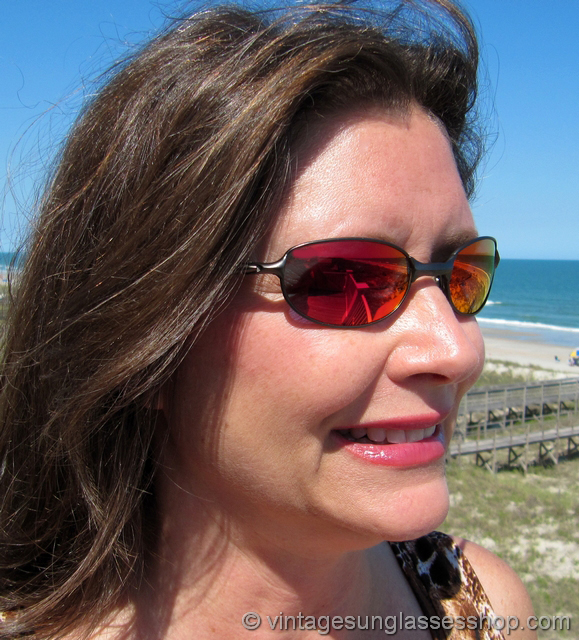 Oakley E Wire Red Iridium Sunglasses