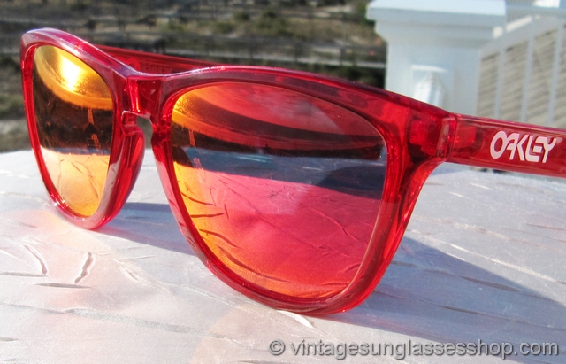 Oakley Frogskins Acid Red Ruby Iridium Sunglasses