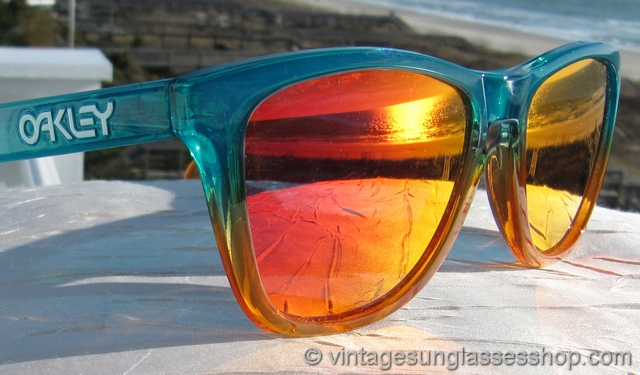 Oakley Frogskins Fire Flora Fade Ruby Iridium Sunglasses