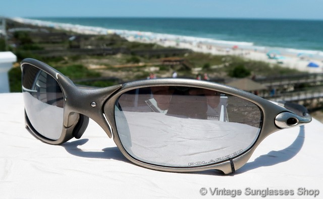 Oakley Juliet Plasma Chrome Iridium Polarized Sunglasses