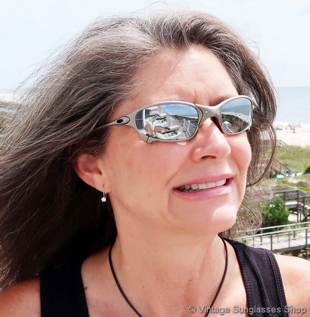 Oakley Juliet Plasma Chrome Iridium Polarized Sunglasses