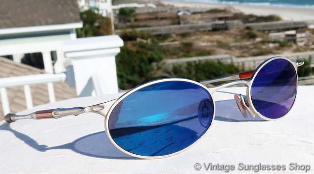 Oakley OO Jordan E Wire Silver Blue Iridium Sunglasses