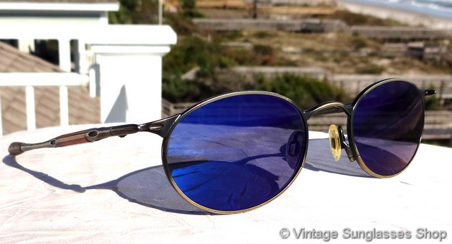 Oakley OO Jordan E Wire Black Powder Blue Iridium Sunglasses