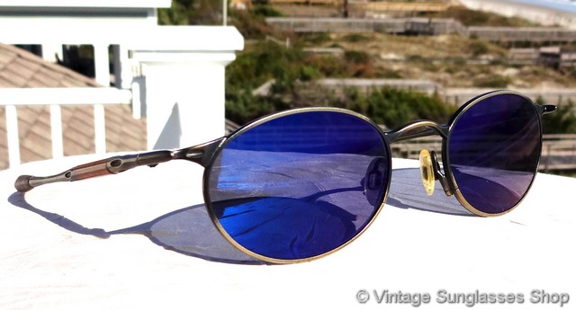 Oakley OO Jordan E Wire Black Powder Blue Iridium Sunglasses