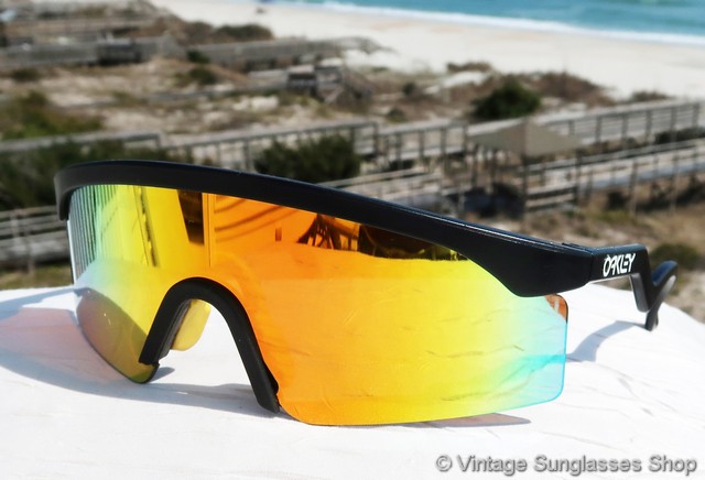 Oakley Razor Blades Fire Iridium Sunglasses