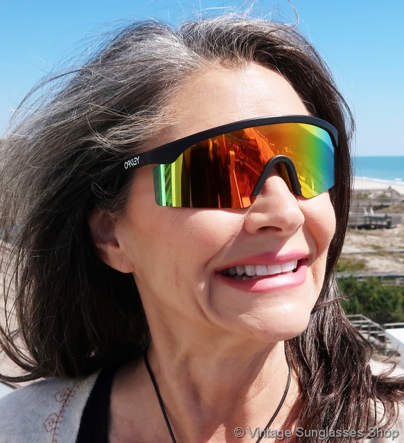 Oakley Razor Blades Fire Iridium Sunglasses