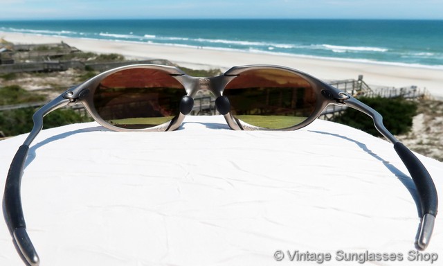 Oakley Romeo X Metal Fire Iridium Sunglasses