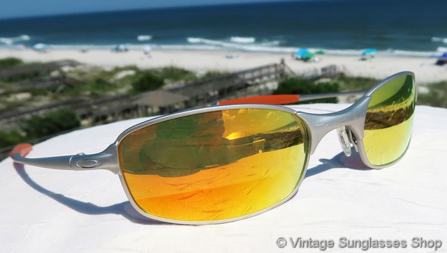 Oakley Square Wire 2.0 Silver Fire Iridium Sunglasses