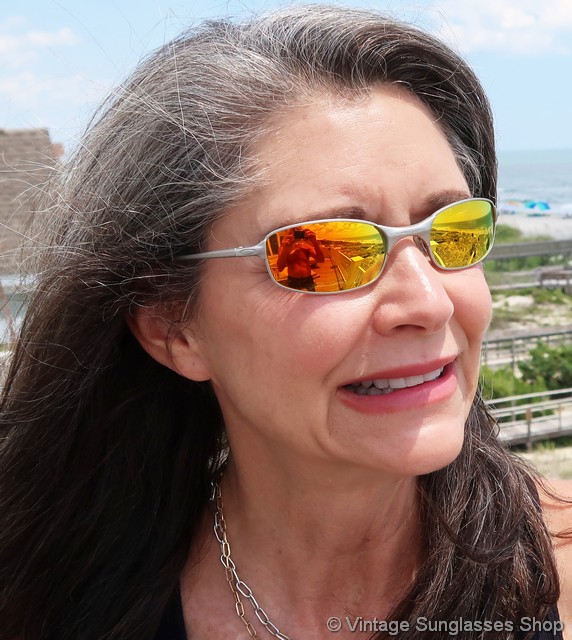 Oakley Square Wire 2.0 Silver Fire Iridium Sunglasses