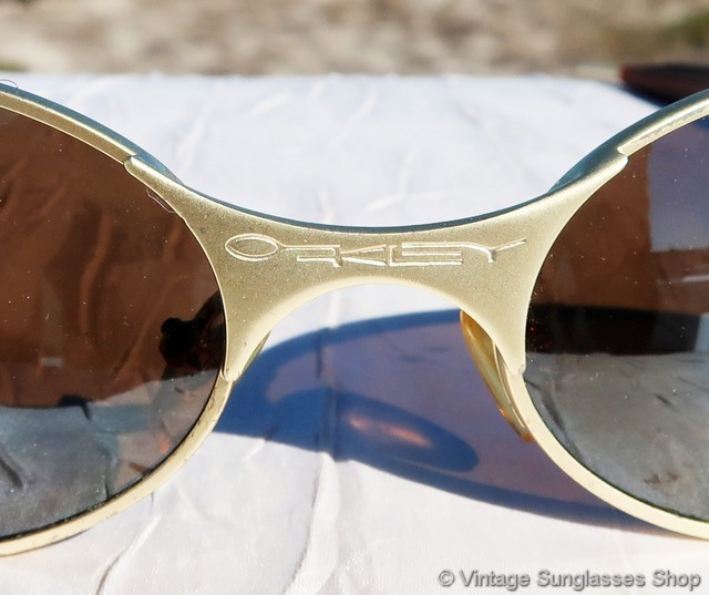 Oakley T Wire Gold Black Iridium Titanium Sunglasses