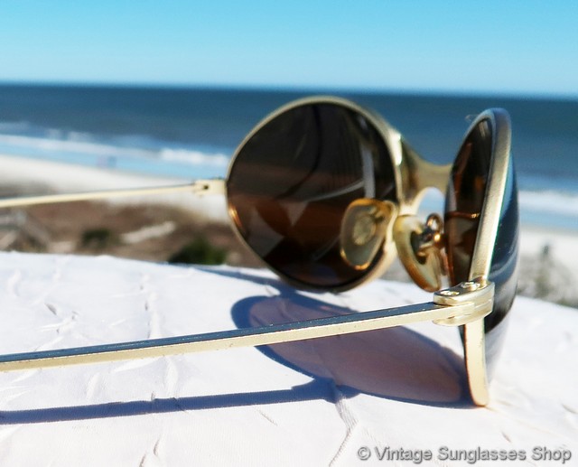 Oakley T Wire Gold Black Iridium Titanium Sunglasses