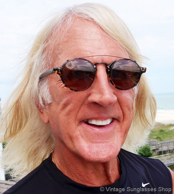 Oliver Peoples 1955 DTBK Yellow Tortoise Clip On Sunglasses