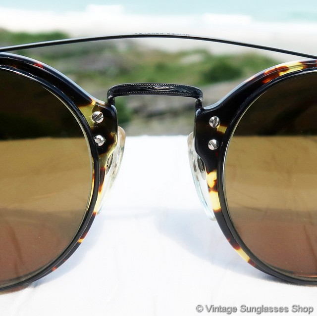 Oliver Peoples 1955 DTBK Yellow Tortoise Clip On Sunglasses