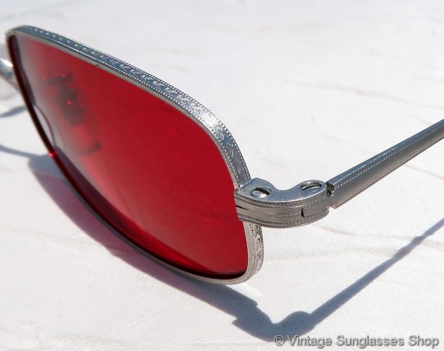 Oliver Peoples EJ1 Elton John 1994 Aids Foundation Red Lens Sunglasses