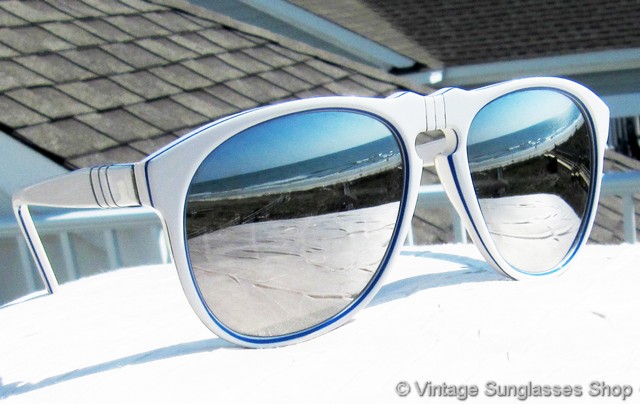 Persol Sport 649 3 White Mirrored Sunglasses