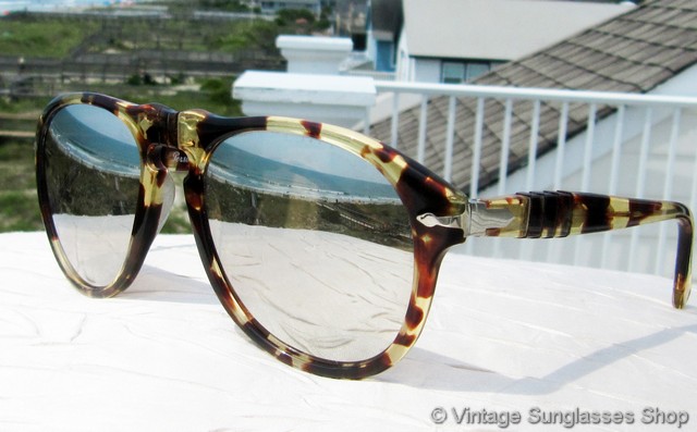 Persol 649 3 Yellow Tortoise Shell Mirrored Sunglasses