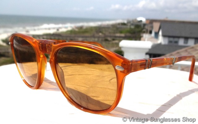 Persol 714 Ratti Blond Tortoise Folding Sunglasses