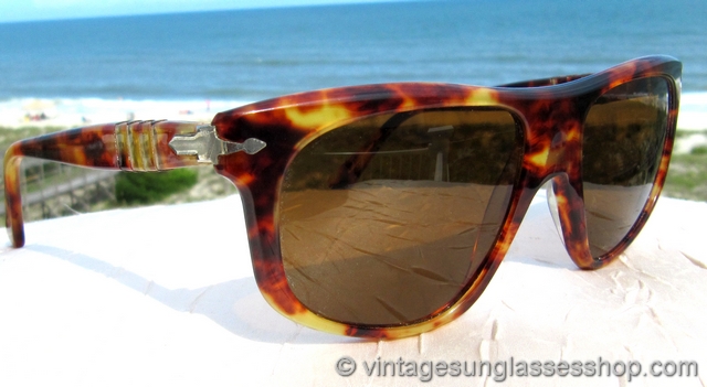 Persol Ratti 828 52 Yellow Tortoise Shell Sunglasses