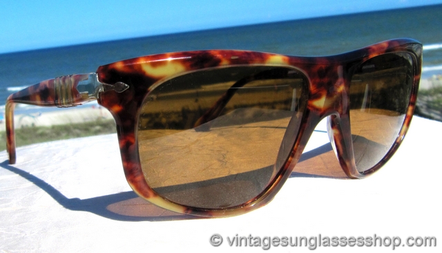 Persol Ratti 828 52 Yellow Tortoise Shell Sunglasses