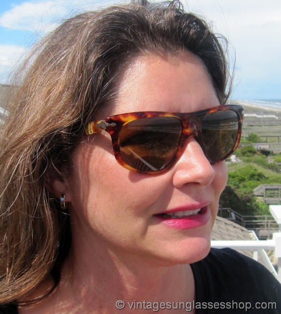 Persol Ratti 828 52 Yellow Tortoise Shell Sunglasses