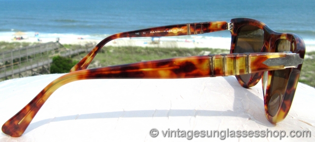 Persol Ratti 828 52 Yellow Tortoise Shell Sunglasses