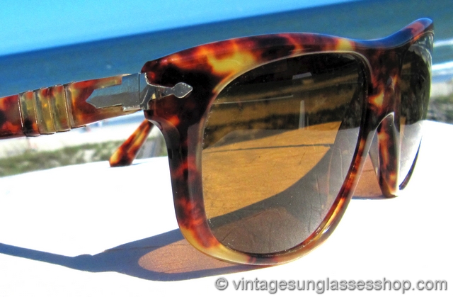 Persol Ratti 828 52 Yellow Tortoise Shell Sunglasses