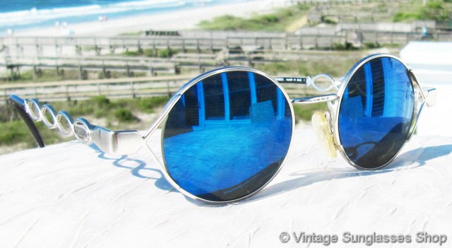 Persol Moschino MM264 Blue Mirror Sunglasses