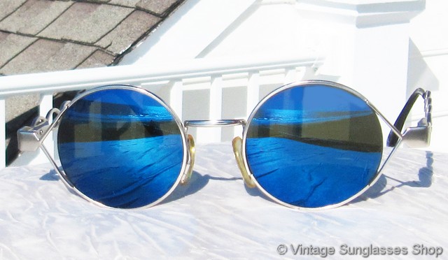 Persol Moschino MM264 Blue Mirror Sunglasses