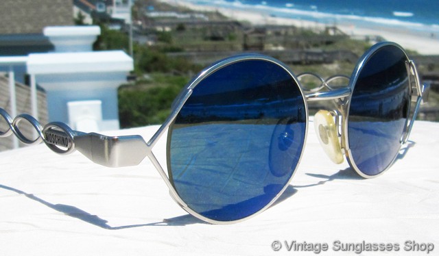 Persol Moschino MM264 Blue Mirror Sunglasses